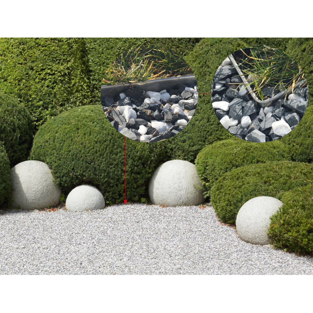 Set 5 bucati, profil din inox pentru delimitare zona cu placi de ...