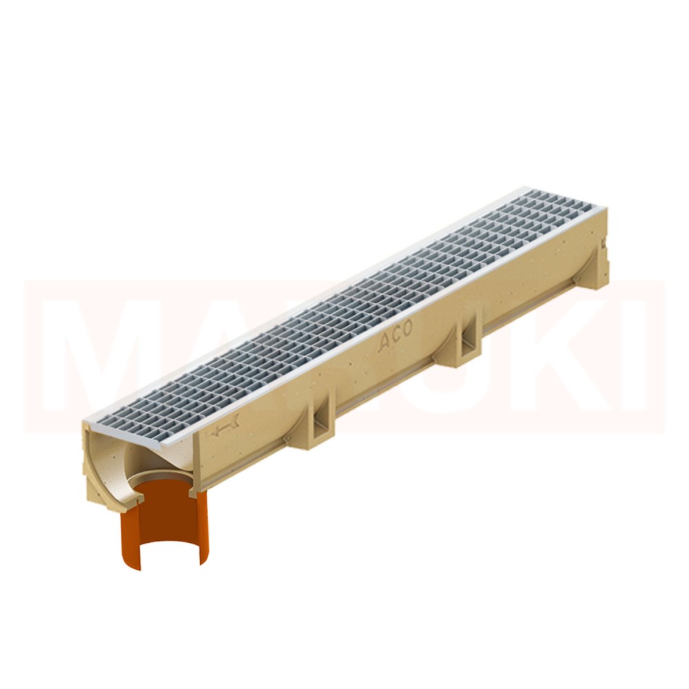 Rigola ACO Self Euroline din beton cu polimeri, gratar retea din inox ...