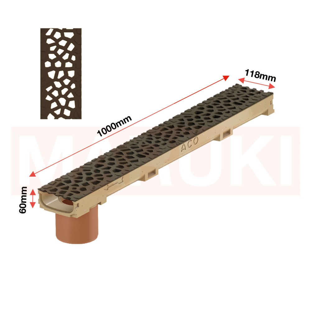 Rigola ACO Self Euroline 60 din beton cu polimeri, cu inaltime redusa ...