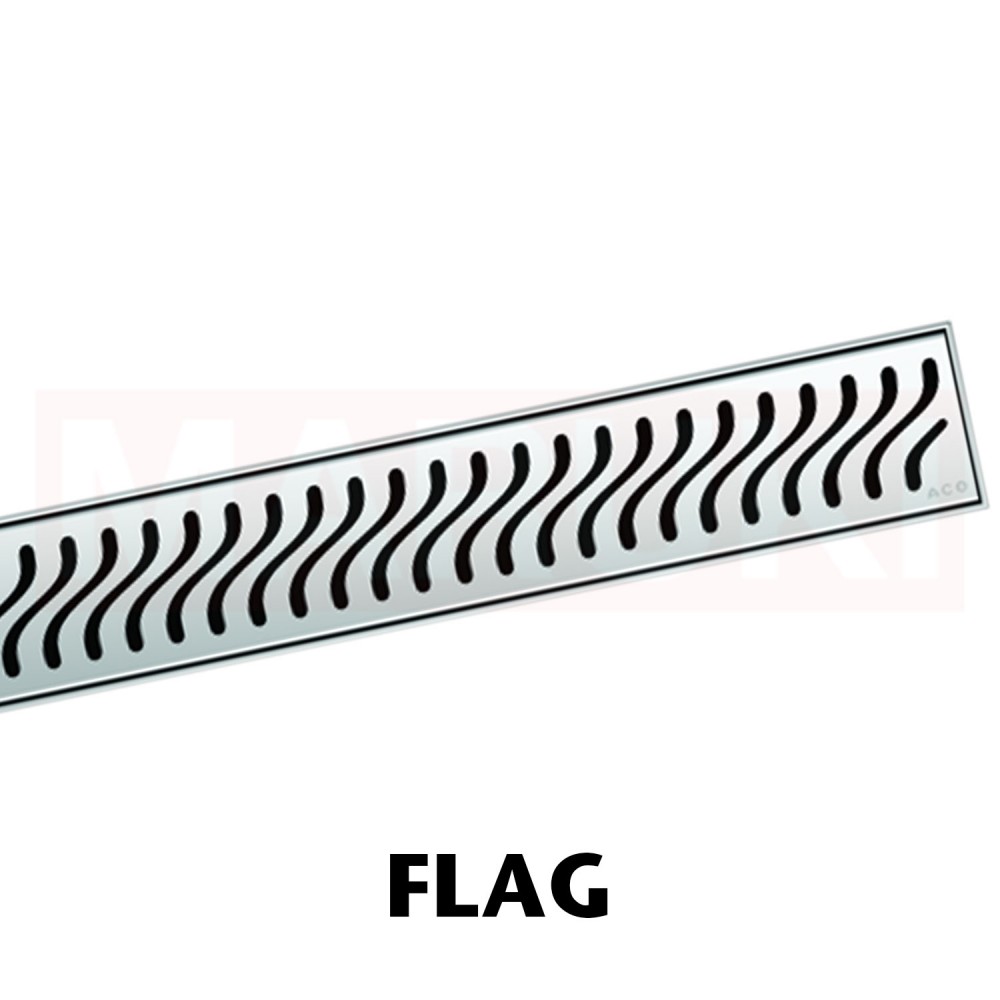 Rigola de dus din inox ShowerDrain M+ cu flansa perete, gratar Flag ...