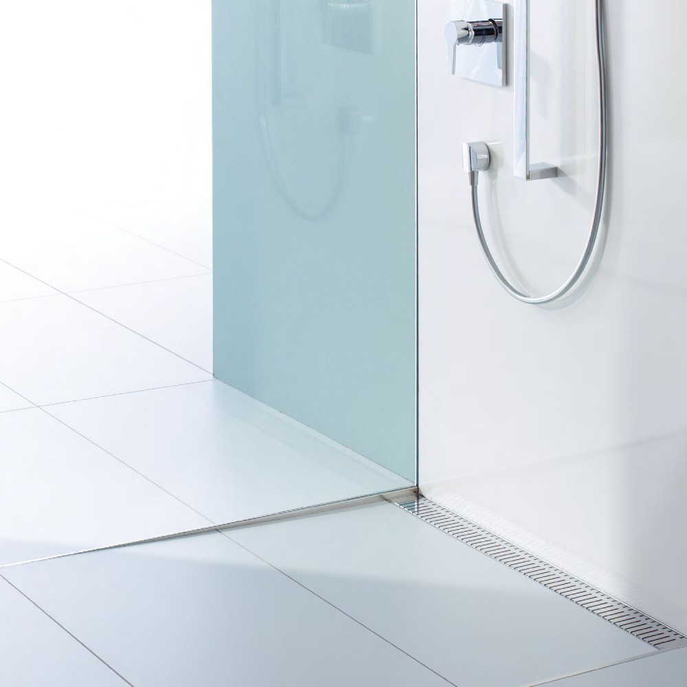Profil inox compensare panta dus ACO ShowerStep - Stanga, 990mm x 10mm ...